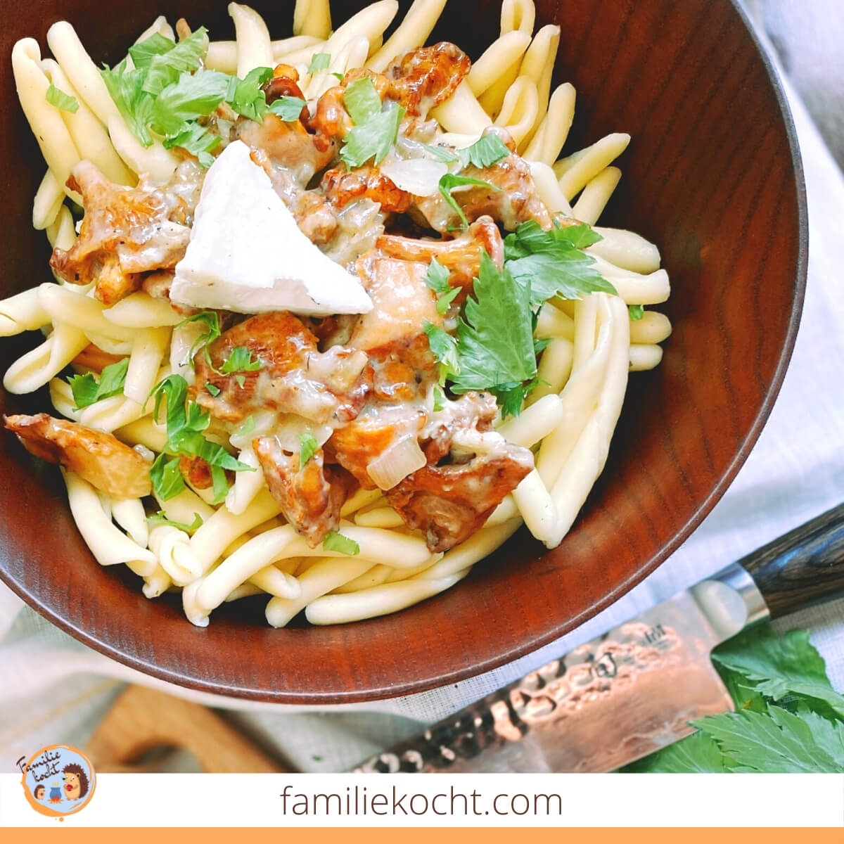 Cremige Pfifferlinge mit Pasta ♥ frisch & lecker in 25 Min.