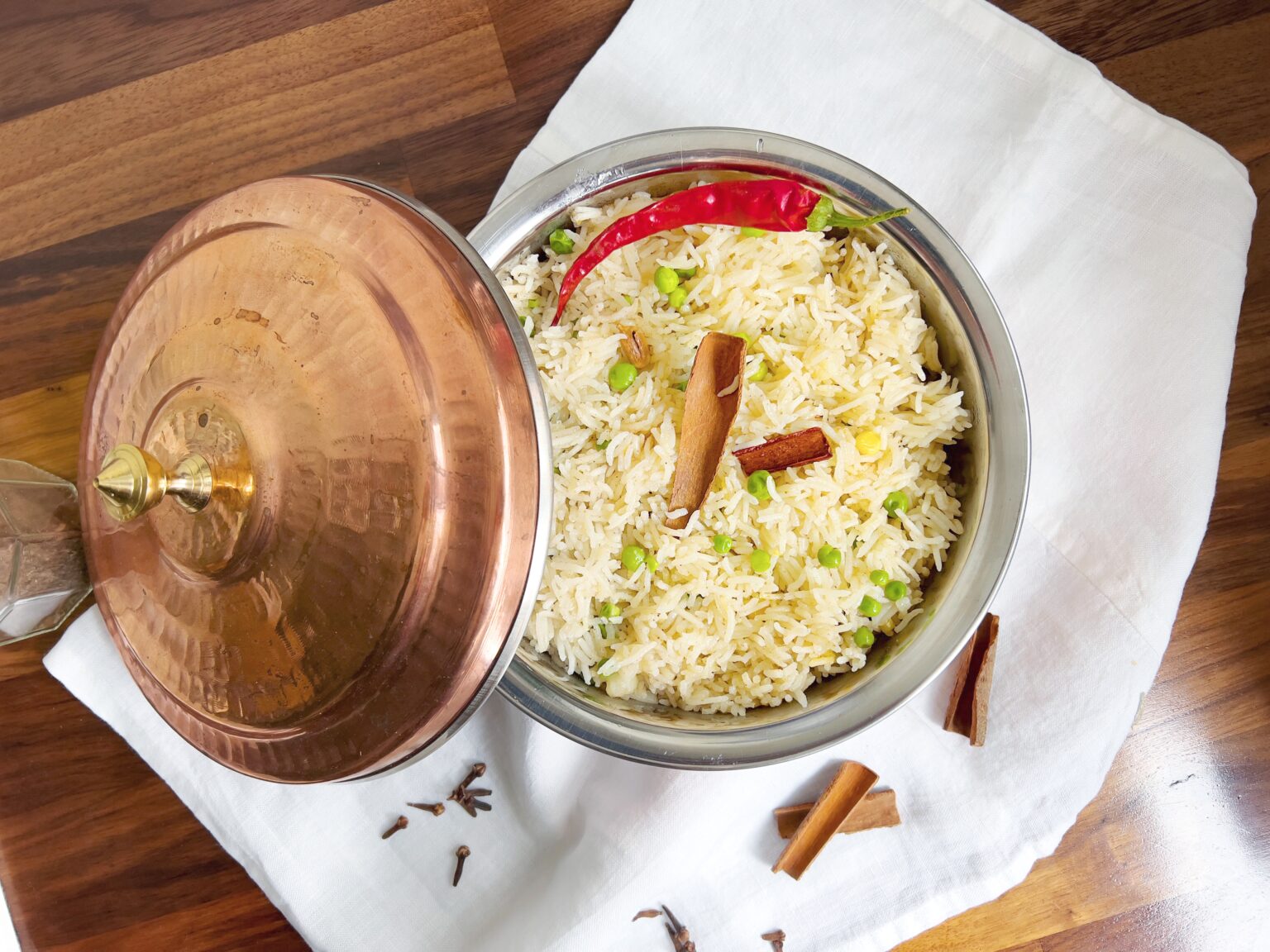 Matar Wale Chawal Original Indischer Gewürzreis mit Erbsen