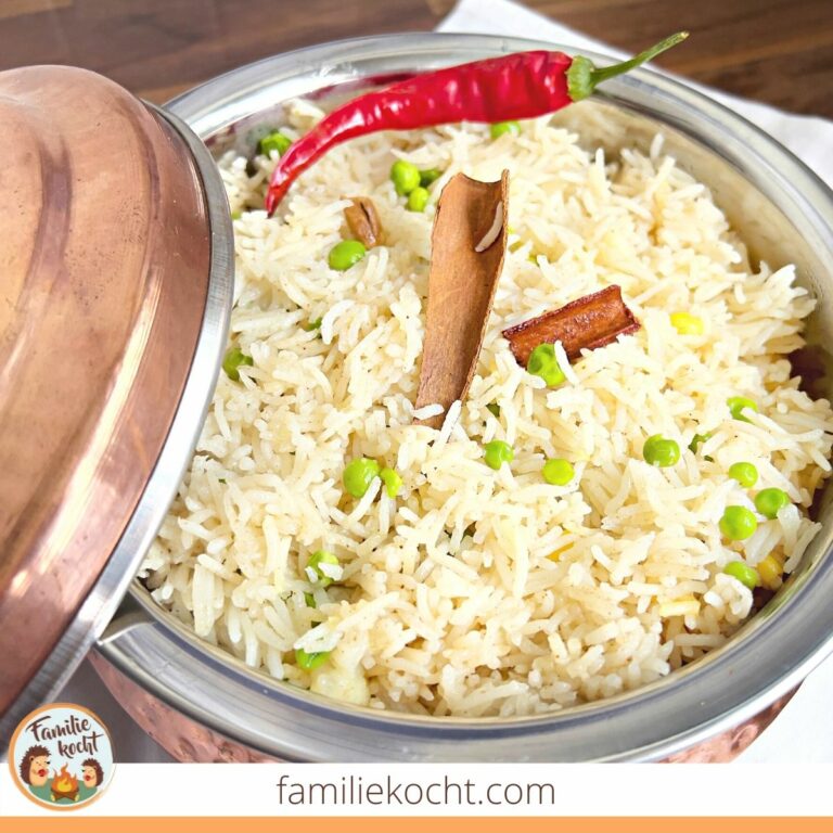 Matar Wale Chawal Original Indischer Gewürzreis mit Erbsen